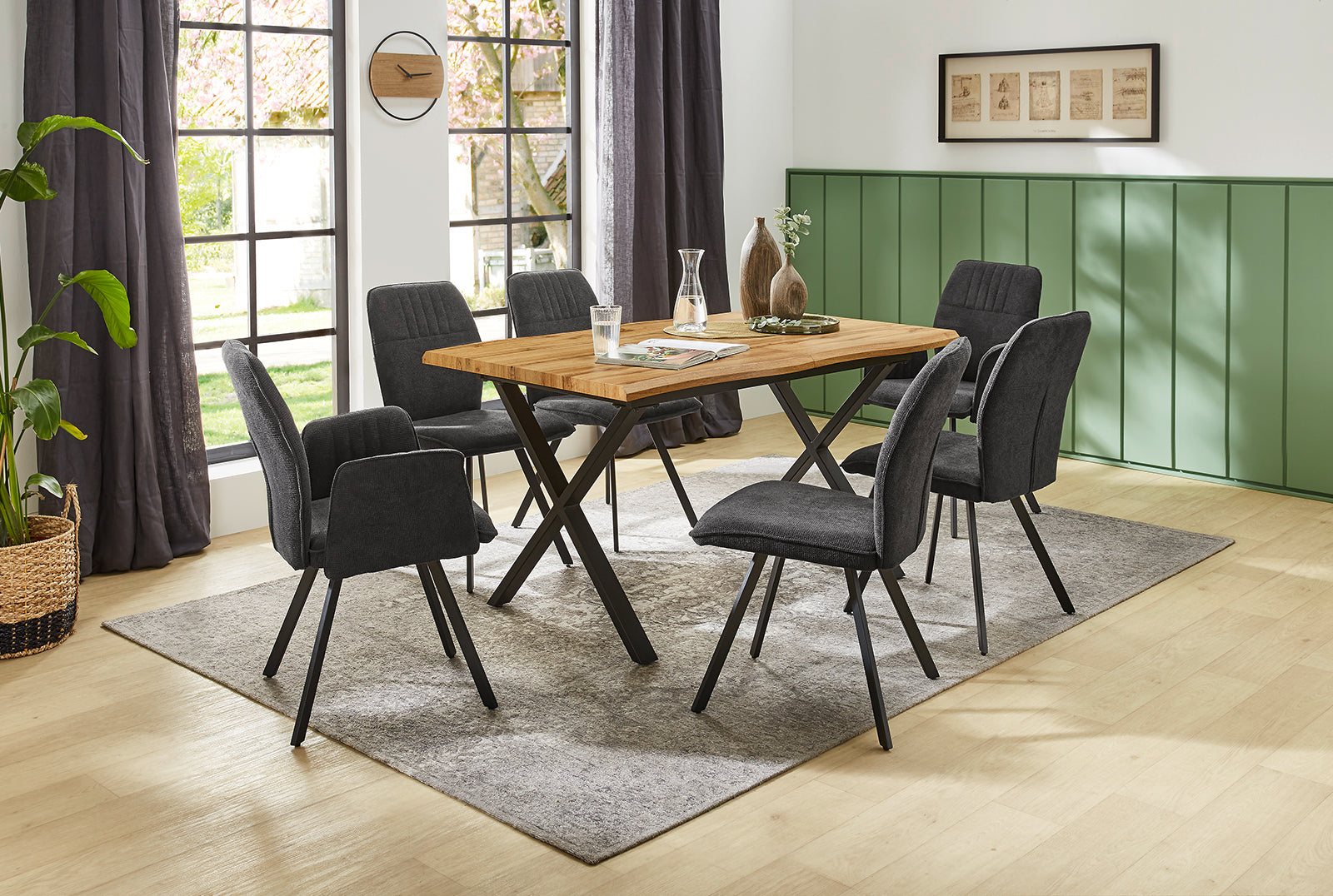 Eliza asztal (sötét akác), 140-180 x 90 cm